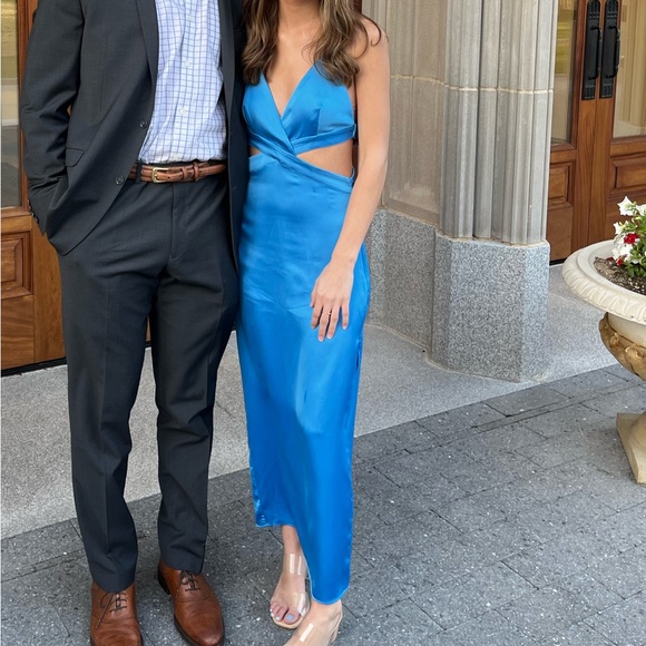 Zara | Dresses | Zara Xs Blue Dress | Poshmark